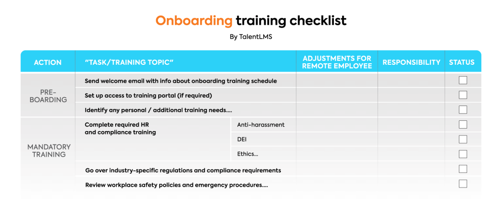 8 Ready-to-Use Employee Training Checklist Templates